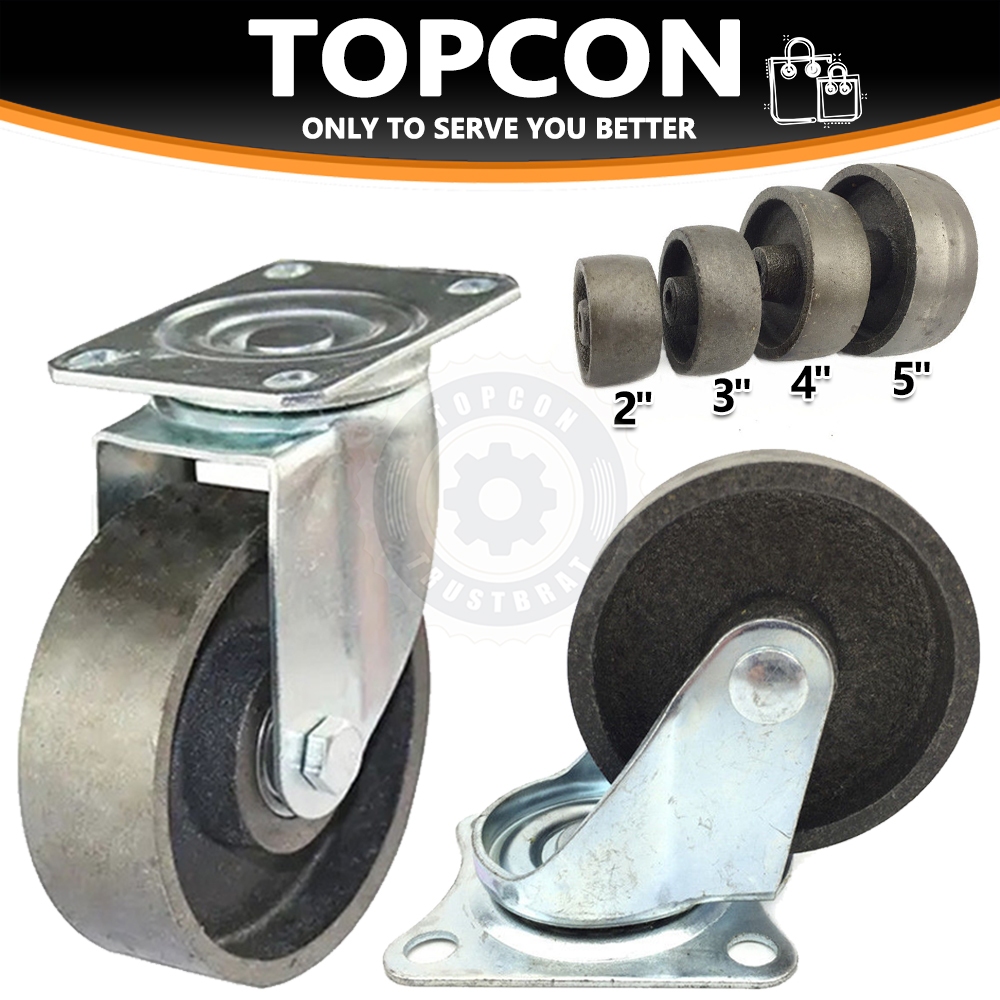 Trolley Heavy Duty Metal Caster Wheel Fixed / Caster Wheel Swivel (With ...