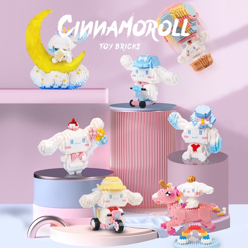 Nano Blocks Cute Cartoon Cinnamoroll Sanrio Set Building Blocks Toys ...