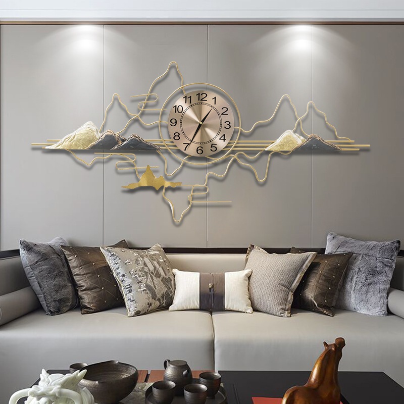 111cm Art Clock Three-Dimensional Mountain Wall Clock Personality Art ...