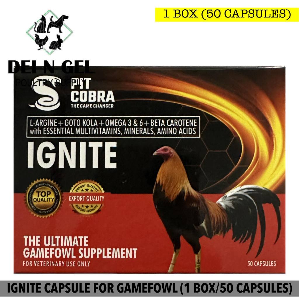 PIT COBRA IGNITE CAPSULE FOR GAMEFOWL (1 BOX/50 CAPSULE) | Shopee ...