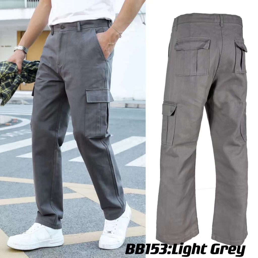 Men’s 6 Pocket Cargo Pants 4 Colors Maong Pants for Men Lalaki Makapal ...
