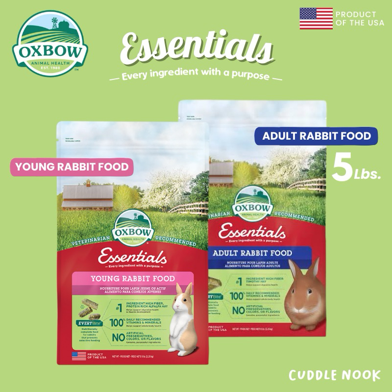 OXBOW® Essential Young & Adult Rabbit Food Pellets, 5 lbs | Shopee ...