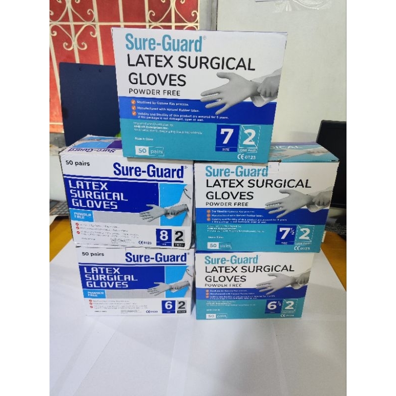 Surgical Gloves Sterile Sureguard Box 50pairs | Shopee Philippines