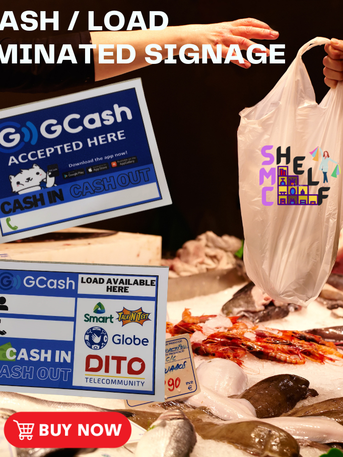 SMC SHELF Gcash Signage, Cashin and cashout, Load Record Notebooks ...