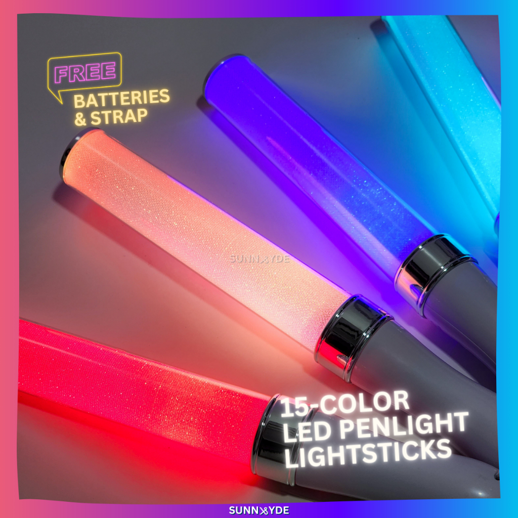 15-Color Changing LED Lightstick Penlight for Concerts/Events | Shopee ...