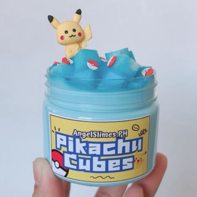 Pikachu Cubes Pokemon Scented Slime Toy for Kids Montessori Sensory Fun ...