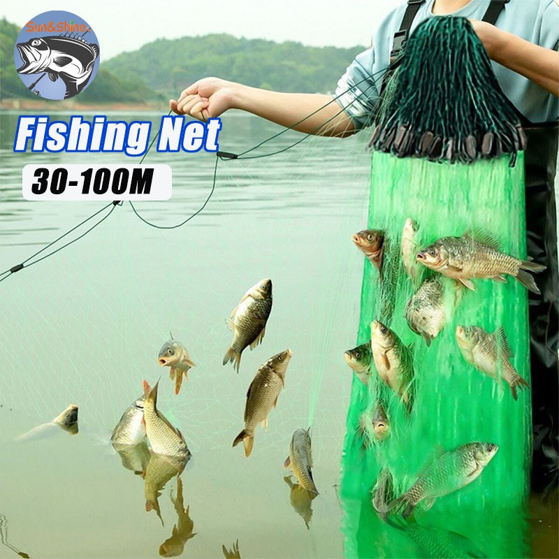 Fishing Net Green Fishing Net 3 Layer Adhesive Net Floating Net Nylon ...