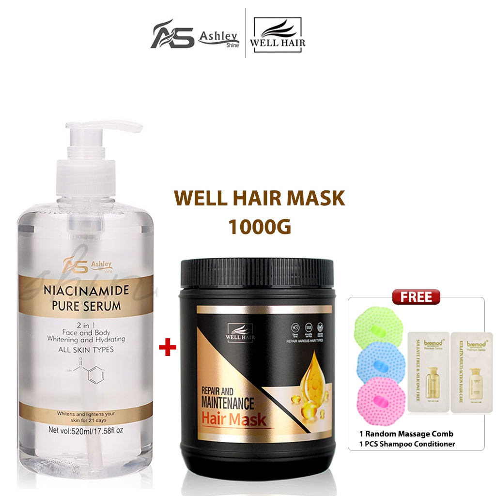 WELL HAIR Mask Hair Treatment Strengthen Hair Dry Fizzy Smooths ...