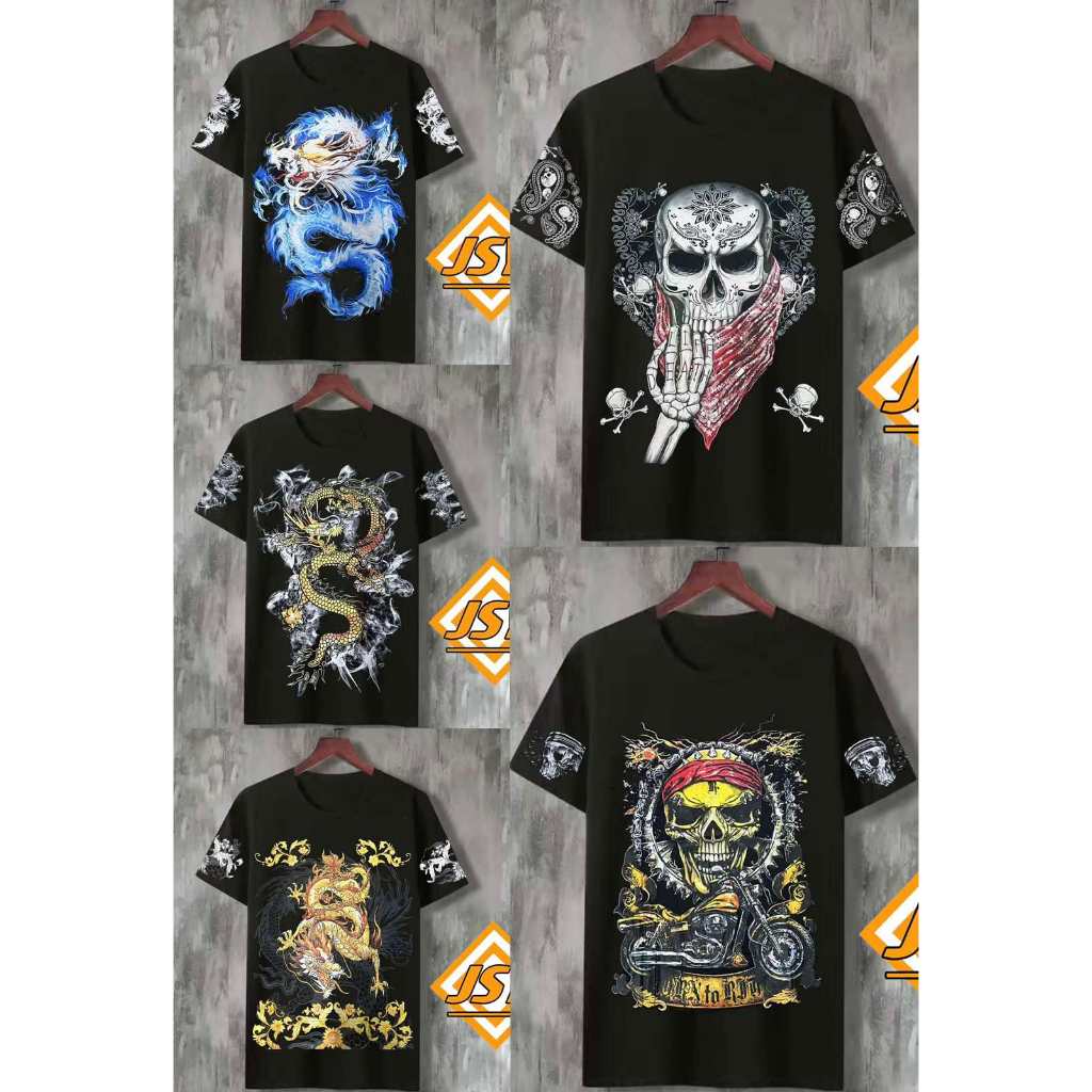 Cotton full print design Men'S T-Shirt UNISEX free size T-shirt COD ...