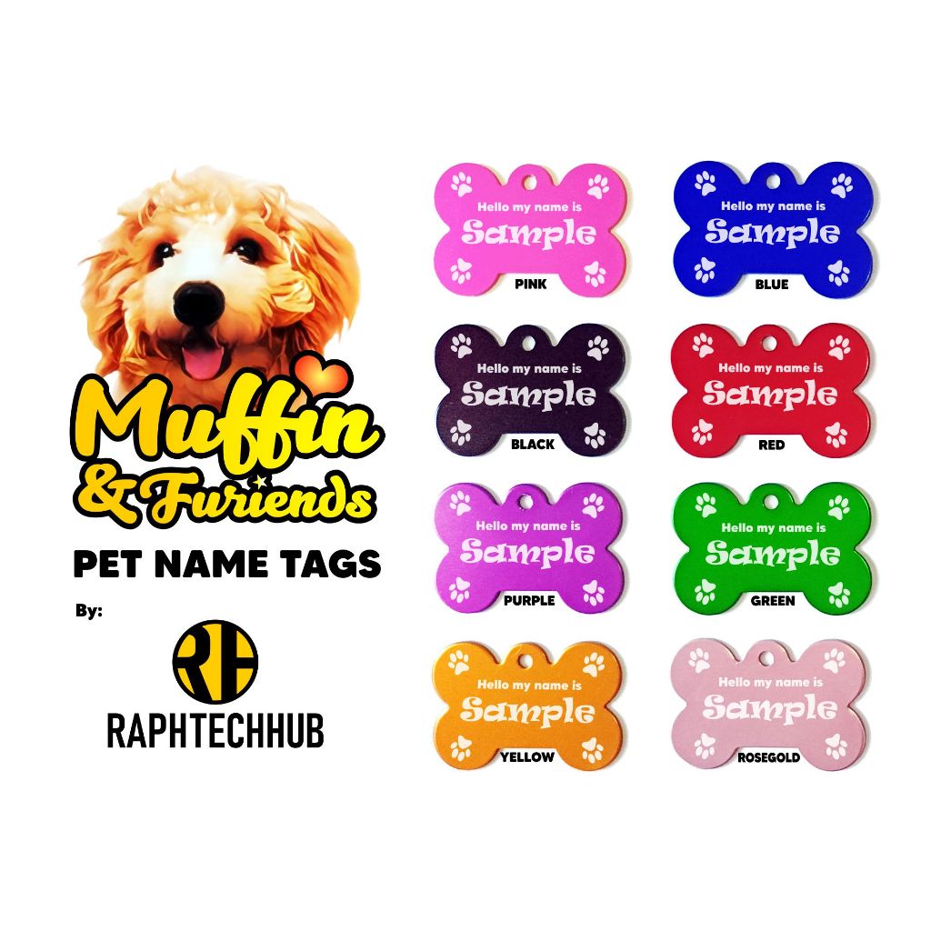 Muffin & Furiends Pet Name Tags - Dog Aluminum | Shopee Philippines
