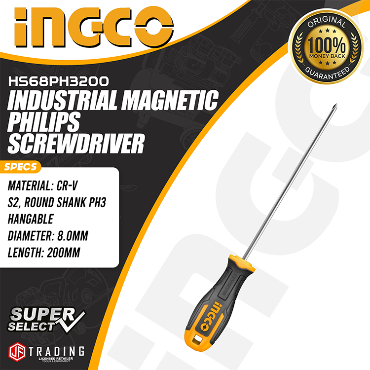 INGCO PHILLIP SCREWDRIVER ROUND SHANK 6X200MM HD & HIGH QUALITY ...