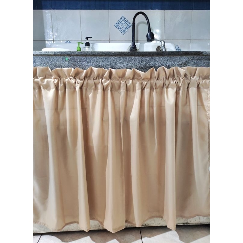 Plain Color Kitchen Curtain Lababo | Shopee Philippines
