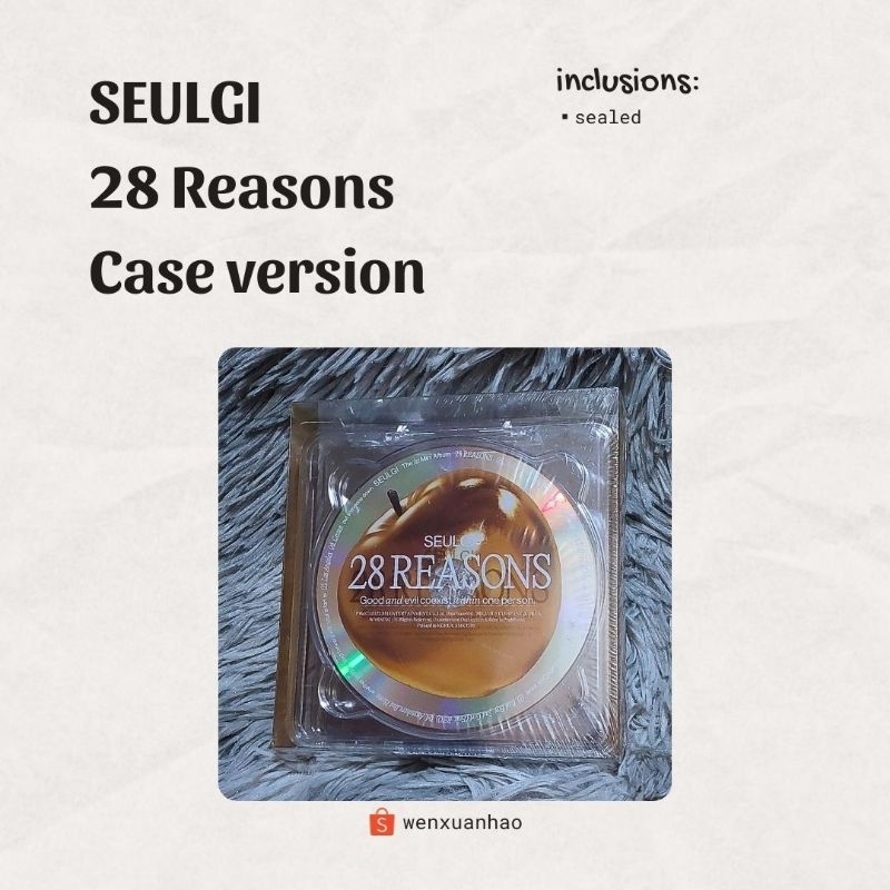 SEULGI 1st mini album [28 Reasons] Case version | Shopee Philippines
