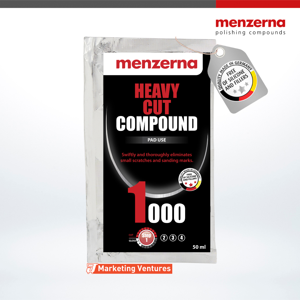 Menzerna Heavy Cut Compound 1000 Car Polish Rubbing Compound Removal of Deep Scratches 50ml ...