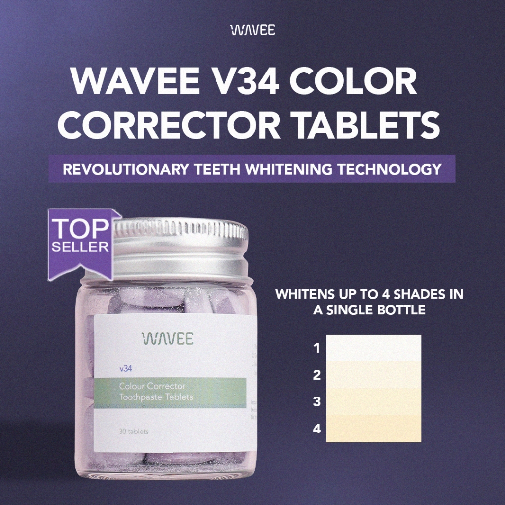 [FDA] Wavee v34 Color Corrector Tablets / Achieve Whiter Teeth ...