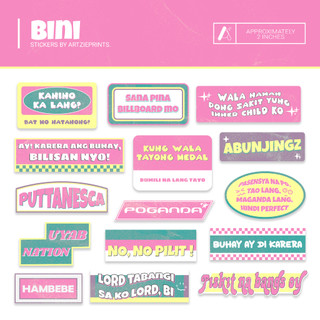 BINI Inspired Sticker pack | Laminated Waterproof | For : Laptop ...