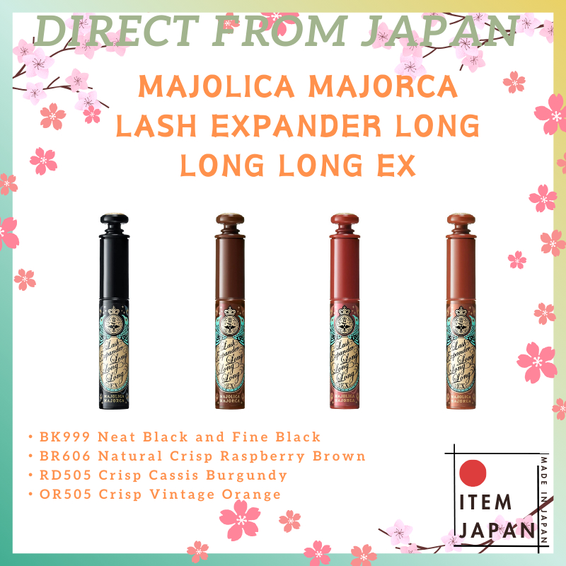 SHISEIDO Majolica Majorca Mascara Lash Expander Long Long Long EX 6g (BK999/BR606/RD505/OR505 ...