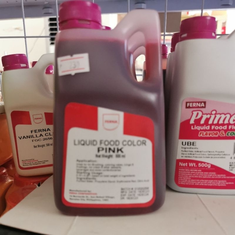 Ferna Pink Food color 500ml | Shopee Philippines