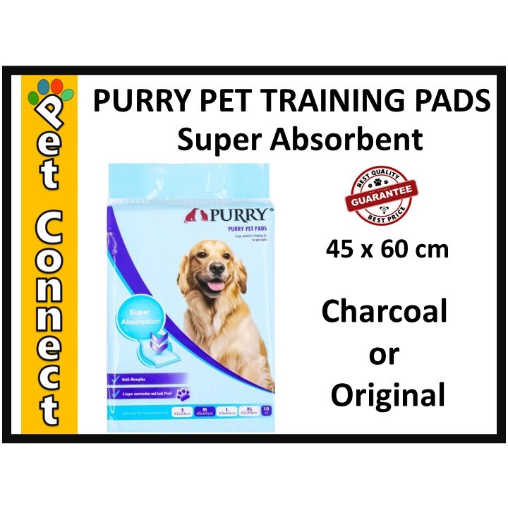 Purry Pet Training Pads 45 x 60 cm Quick Absorbent Pad for Pets Cat Dog ...