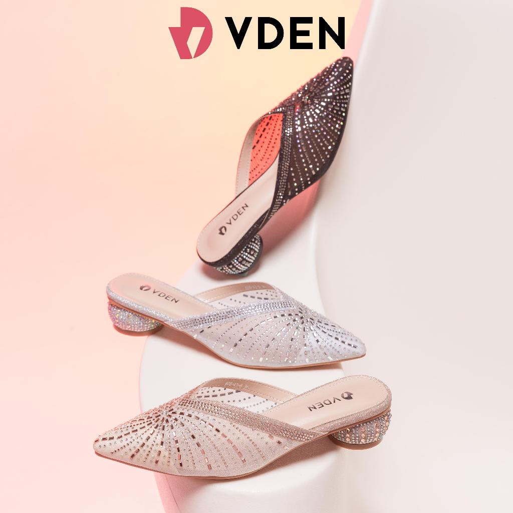 VDEN Pointed Toe Heels Sandal 608-A3-8 Mules Half Slippers For Women ...
