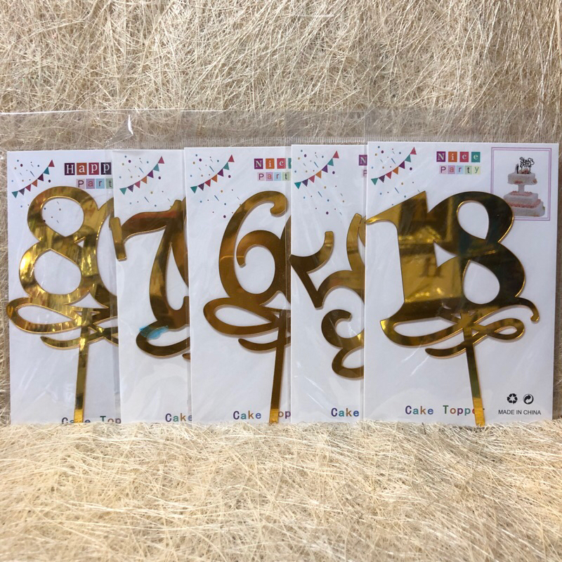 Acrylic Number Cake Topper | Shopee Philippines