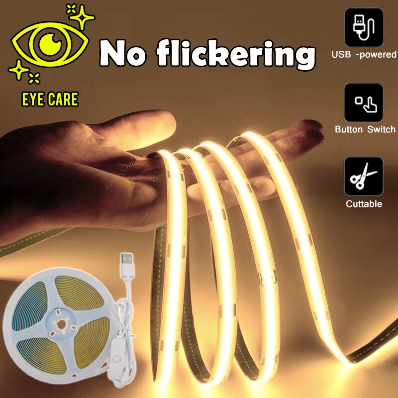 COB LED Strip Light High Density Flexible FOB Led Lighting Bar Warm ...