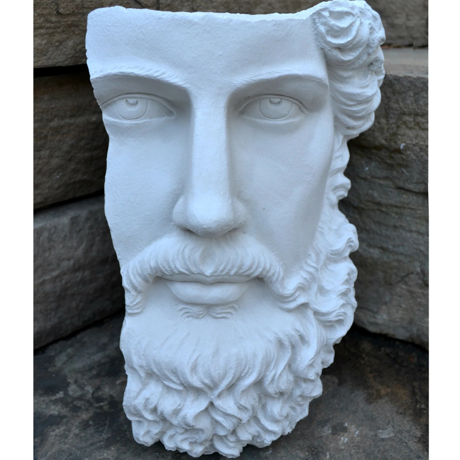 Zeus | Greek Half Head Sculpture | Male Bust | Roman Mythology | Greek ...