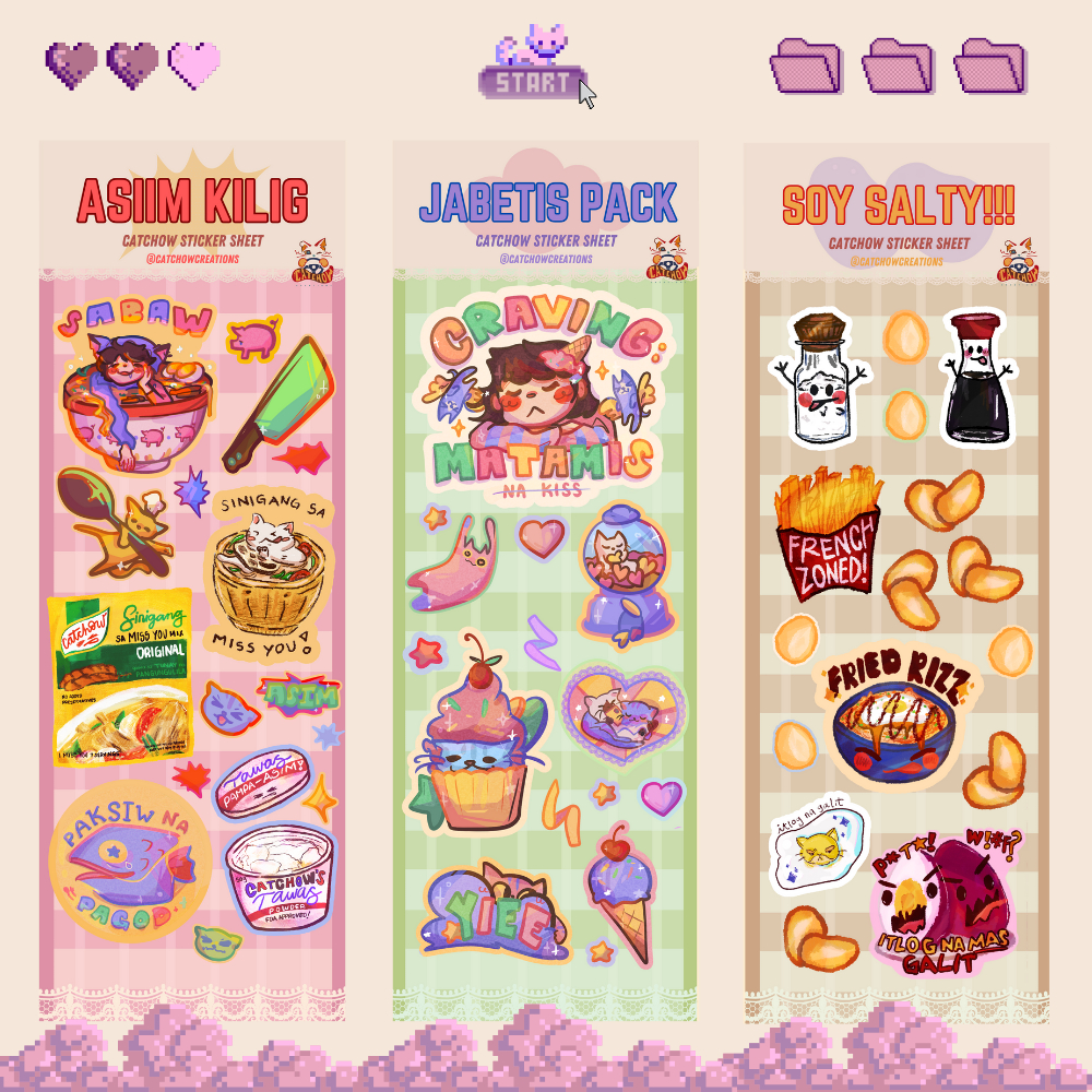 Sweet Sour Salty Cute Snacks Matte Waterproof Vinyl Sticker Sheet For ...