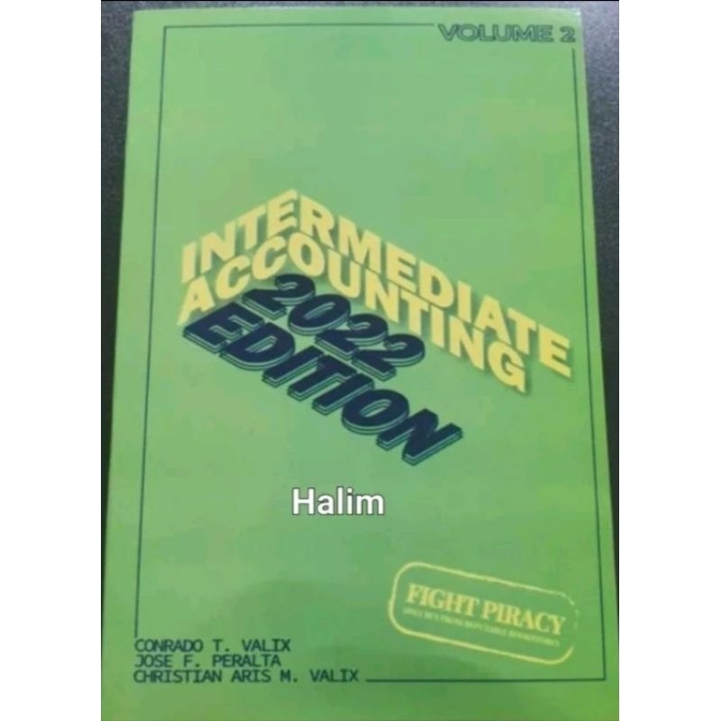 INTERMEDIATE ACCOUNTING vol.2 (2022-2024) edition by Conrado Valix ...