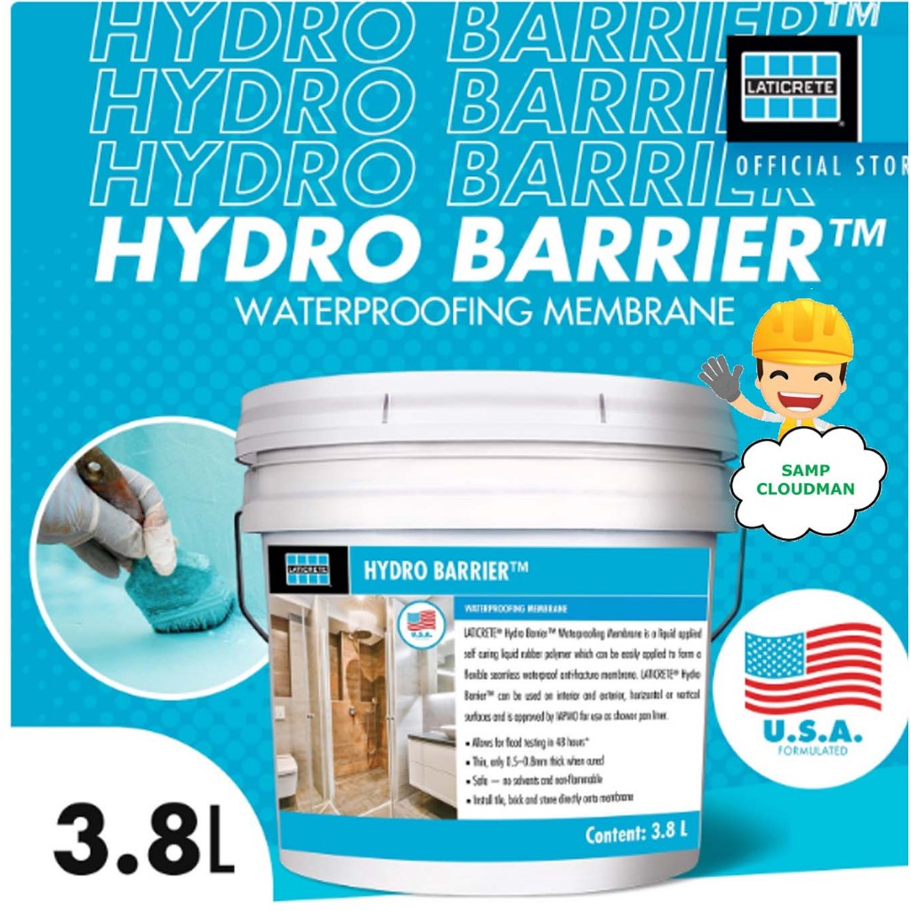 Hydro Barrier USA Waterproofing Membrane 3.8L Liquid Rubber Polymer ...