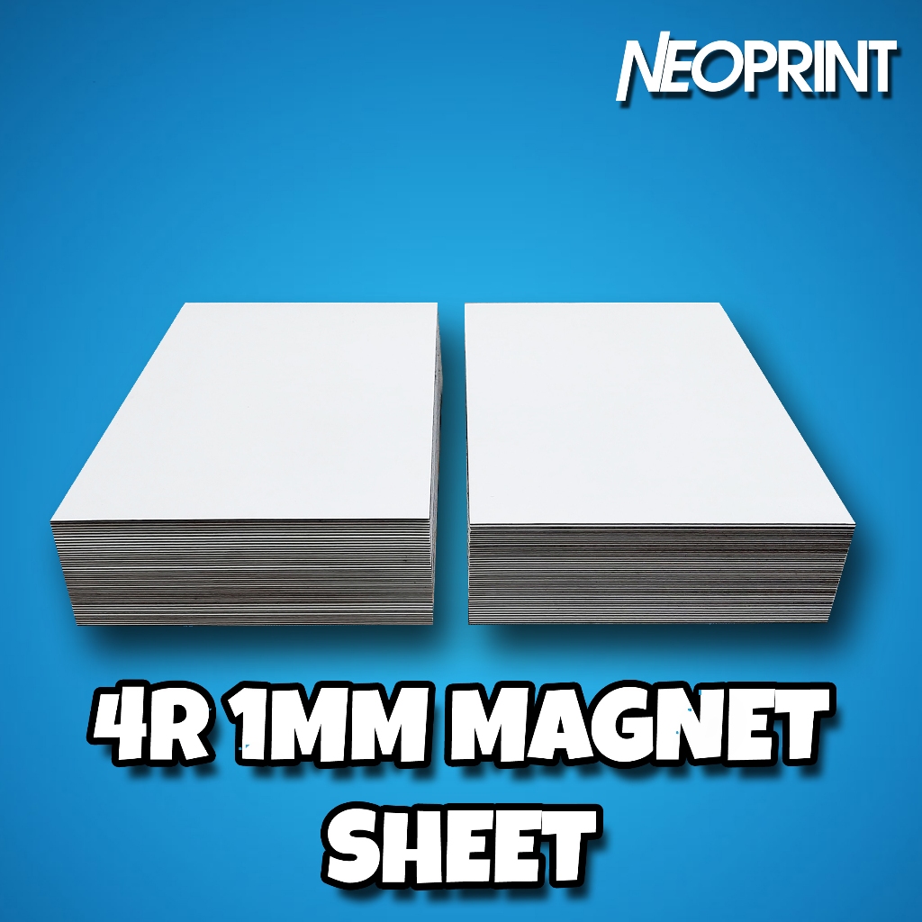 50PCS 4R 1MM MAGNET SHEET WITH ADHESIVE | Shopee Philippines