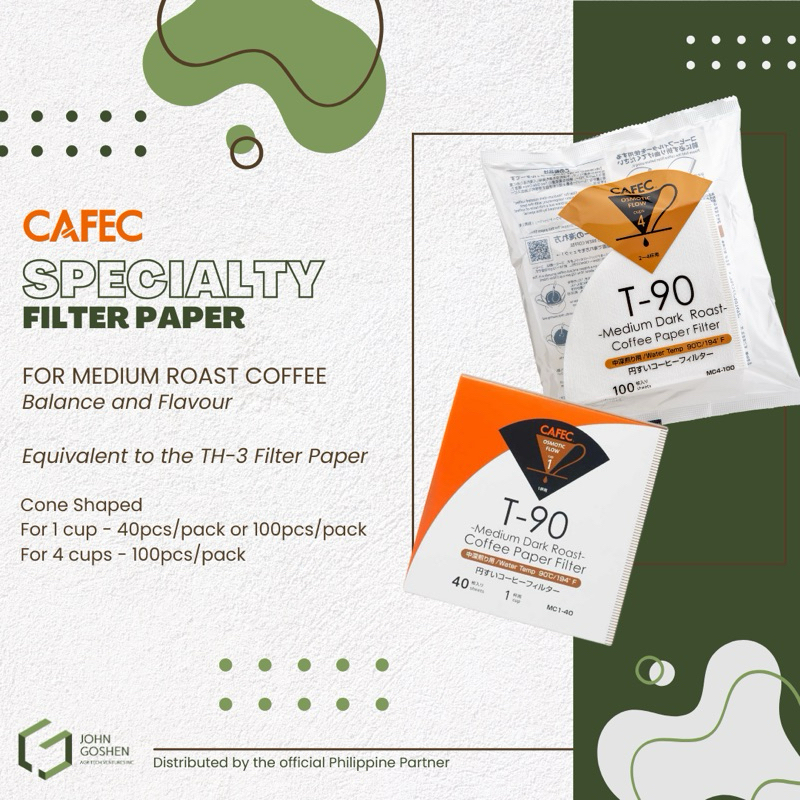 CAFEC Specialty Coffee Filter Paper (Medium Roast T-90) | Shopee ...