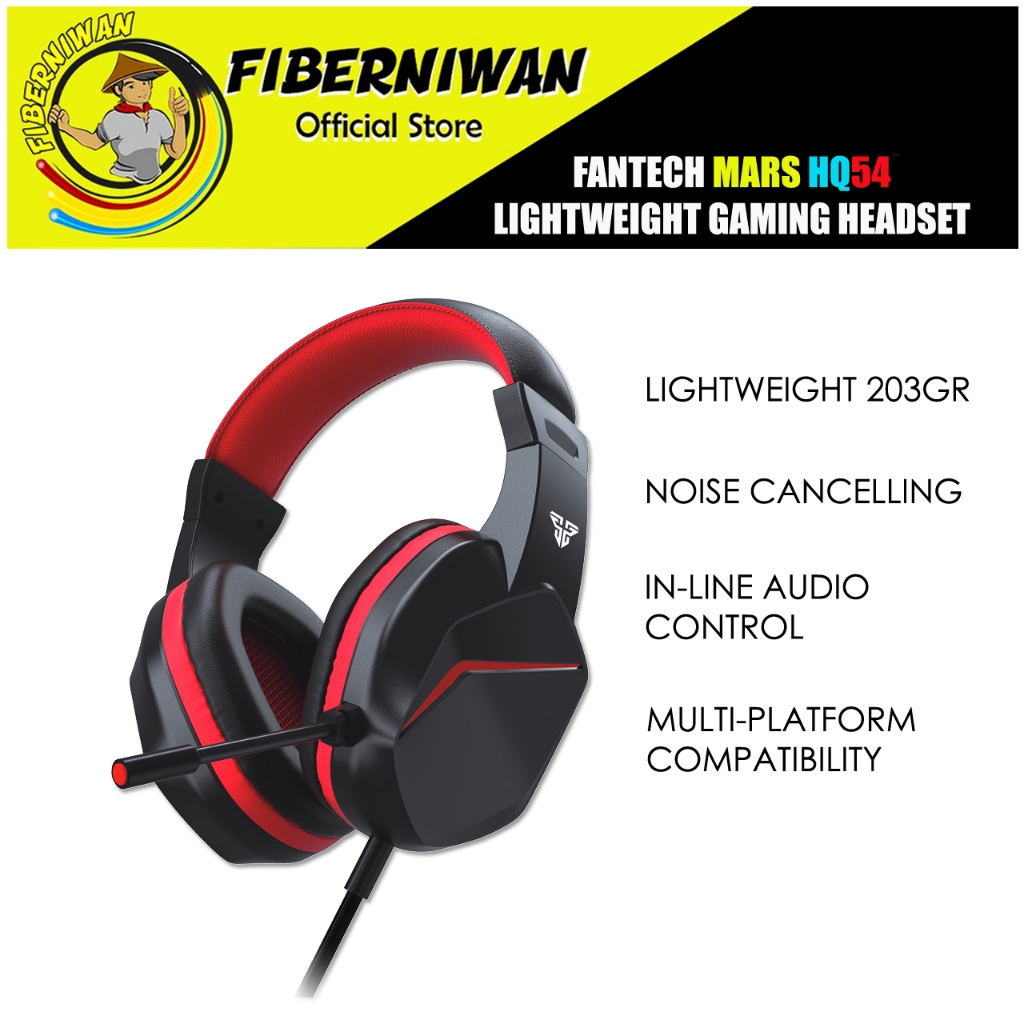 Fantech HQ54 Mars II Gaming Headset Headphones with Noise Cancelling mic for PC and laptop ...