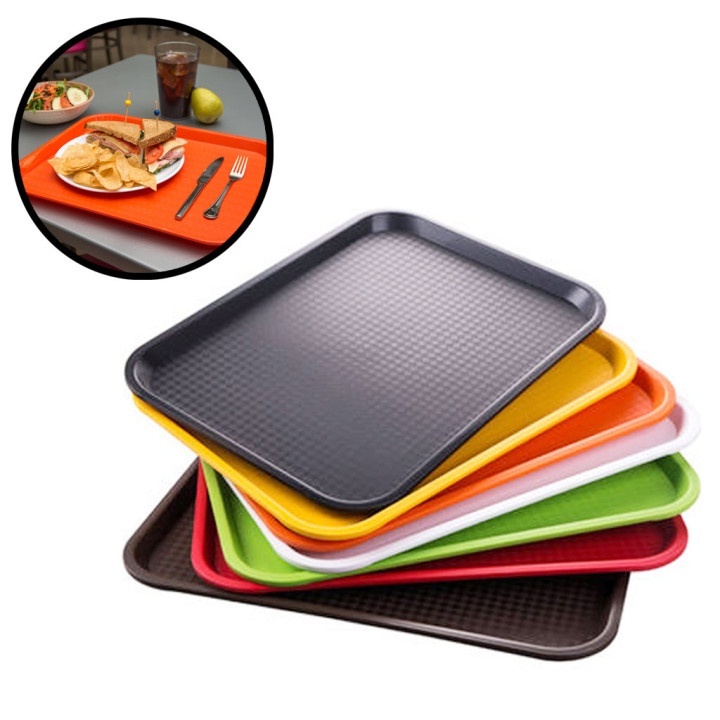 Plastic Brown Serving Tray multi purpose fast food tray | Shopee ...