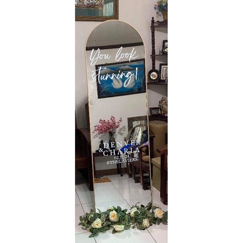 CUSTOMIZED STICKER FOR SELFIE MIRROR FOR WEDDING OR EVENTS | Shopee ...
