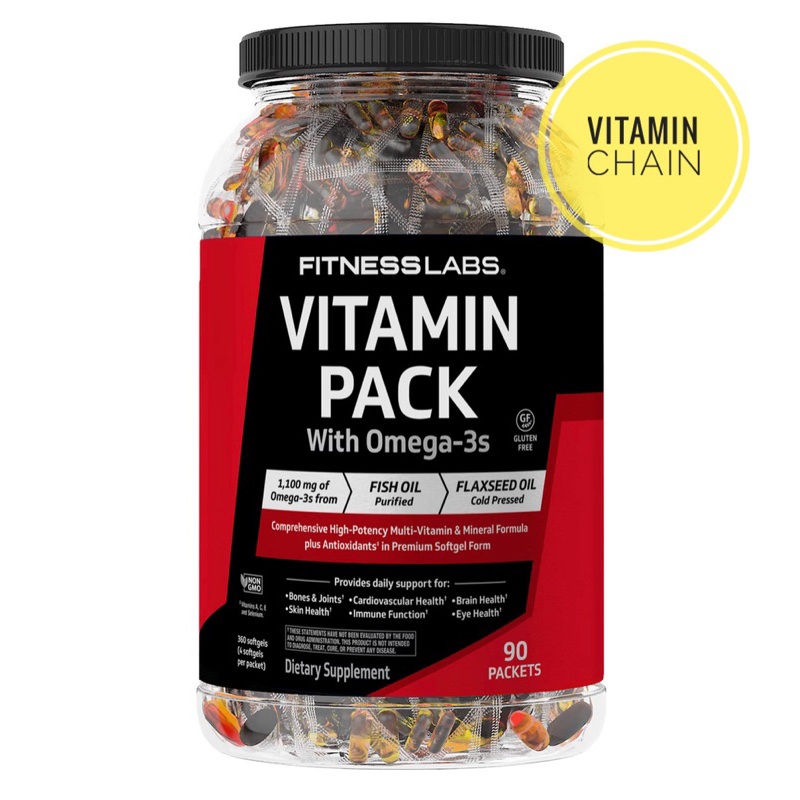 Multi-Vitamin and Mineral Pack, 1100mg of OMEGA 3 from Flaxseed Oil ...