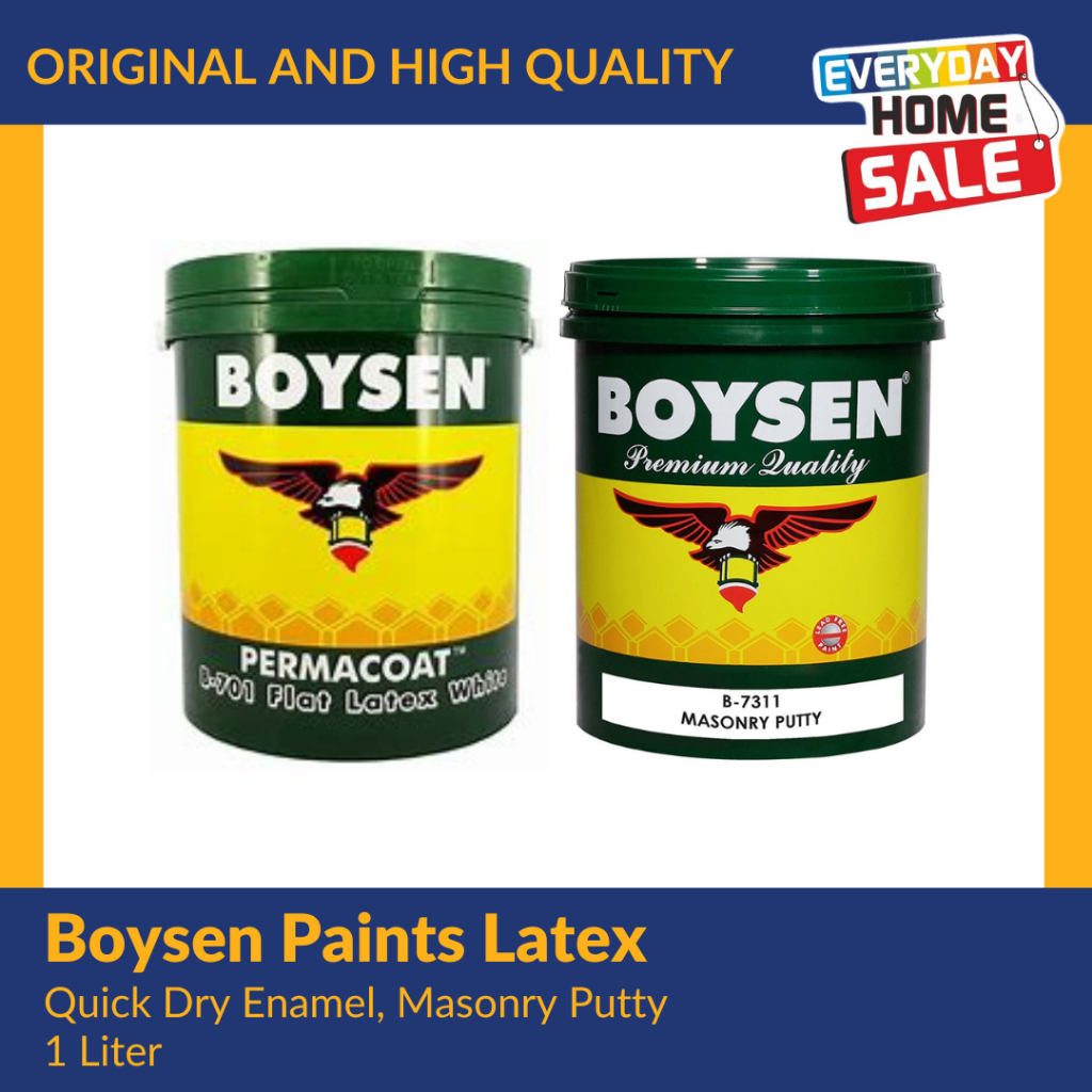 Boysen Paints Latex (Quick Dry Enamel, Masonry Putty) 1 Liter | Shopee ...