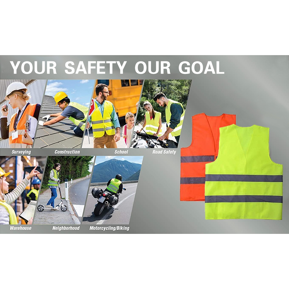 Reflective Vest Working Clothes High Visibility Day Night Warning ...