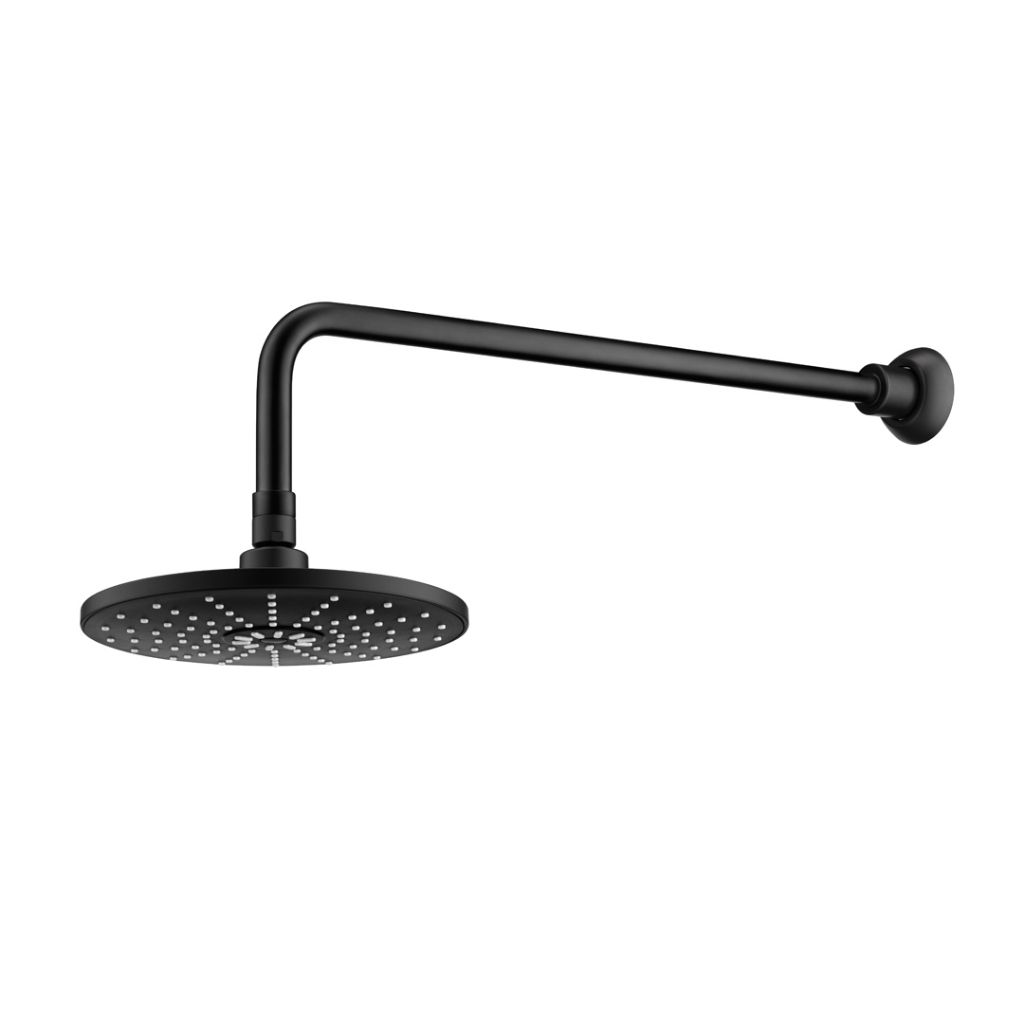 Cotto Rain shower (200mm) with arm Matt Black Z94#BL | Shopee Philippines