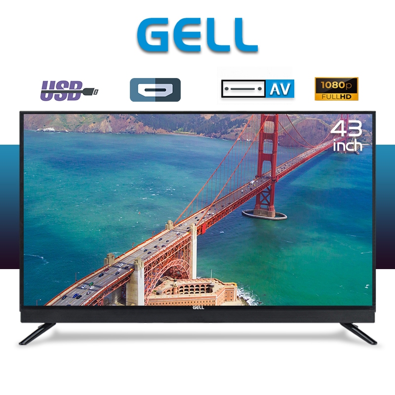Gell 43 Inch LED Smart TV Flat Screen FHD Ultra-Slim | Shopee Philippines