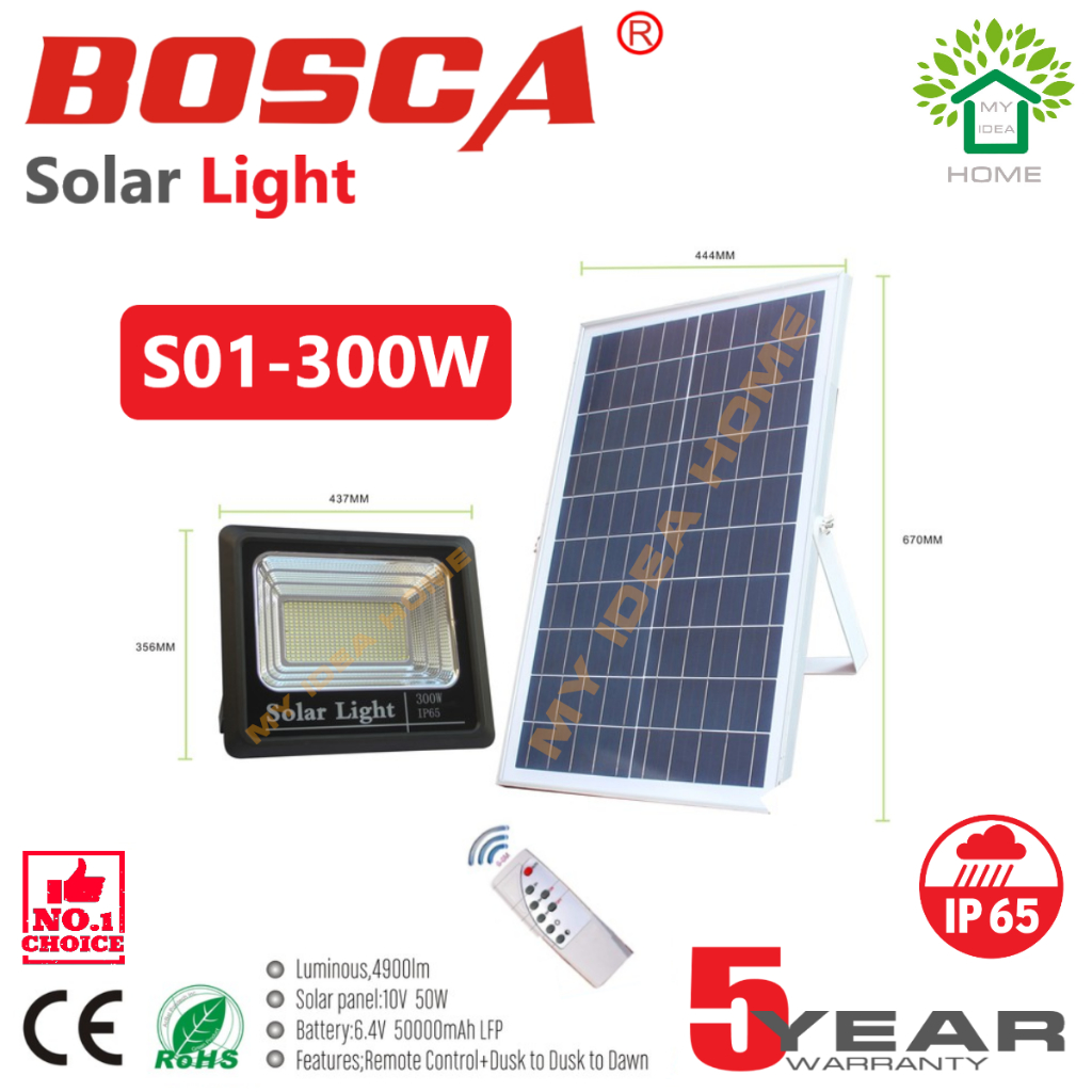 BOSCA SOLAR LIGHT 5 YEAR WARRANTY Led Outdoor Flood Light Street Lamp ...