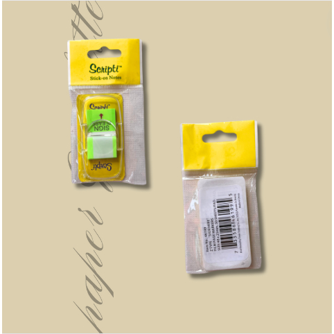 SCRIPTI STICK-ON NOTES "SIGN HERE" FILM PAGE MARKERS, SIZE: 48X25MM ...