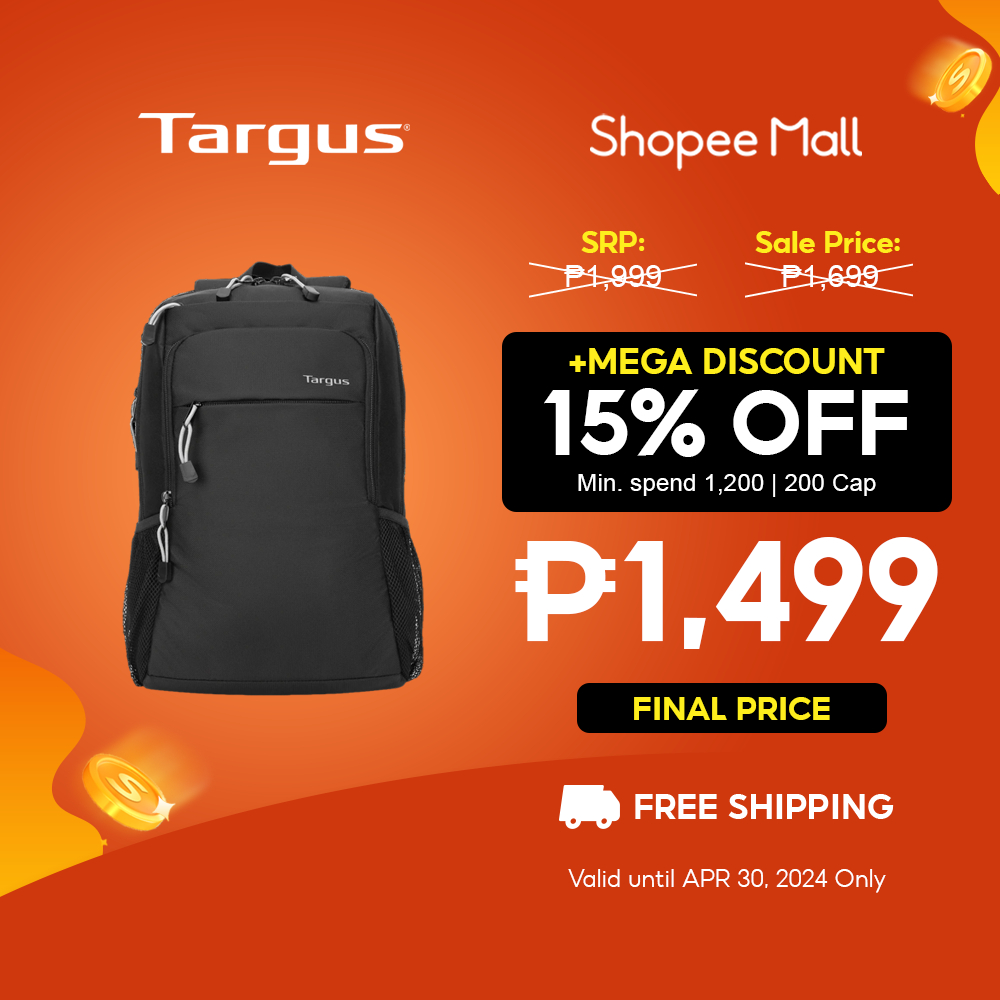 Targus 15.6" Intellect Water Resistant Integrated Trolley Strap ...