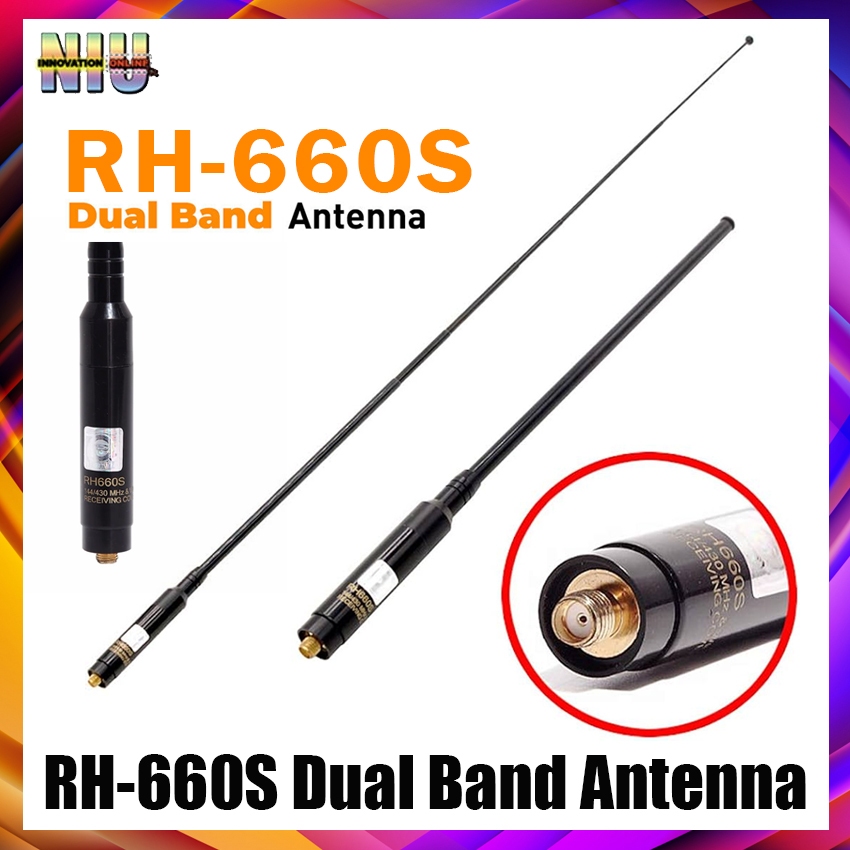 RH-660S Dual Band Antenna VHF UHF SMA-Female Antenna/ AL-800 Antenna /RH770 Antenna | Shopee ...
