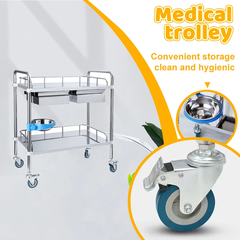 304 medical equipment trolley cart organizer medical trolley ...