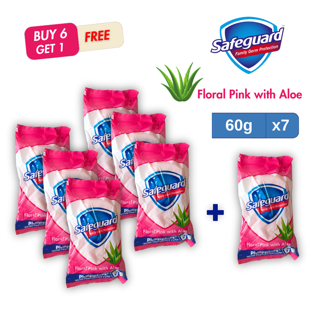 KZLA Buy 6 Get 1 Free Safeguard Family Germ Protection Floral Pink with ...
