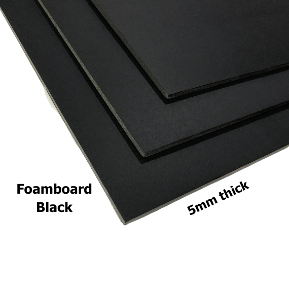 Foamboard Black 5mm thick / 10x16, 16x20 and 20x32 inches | Shopee ...