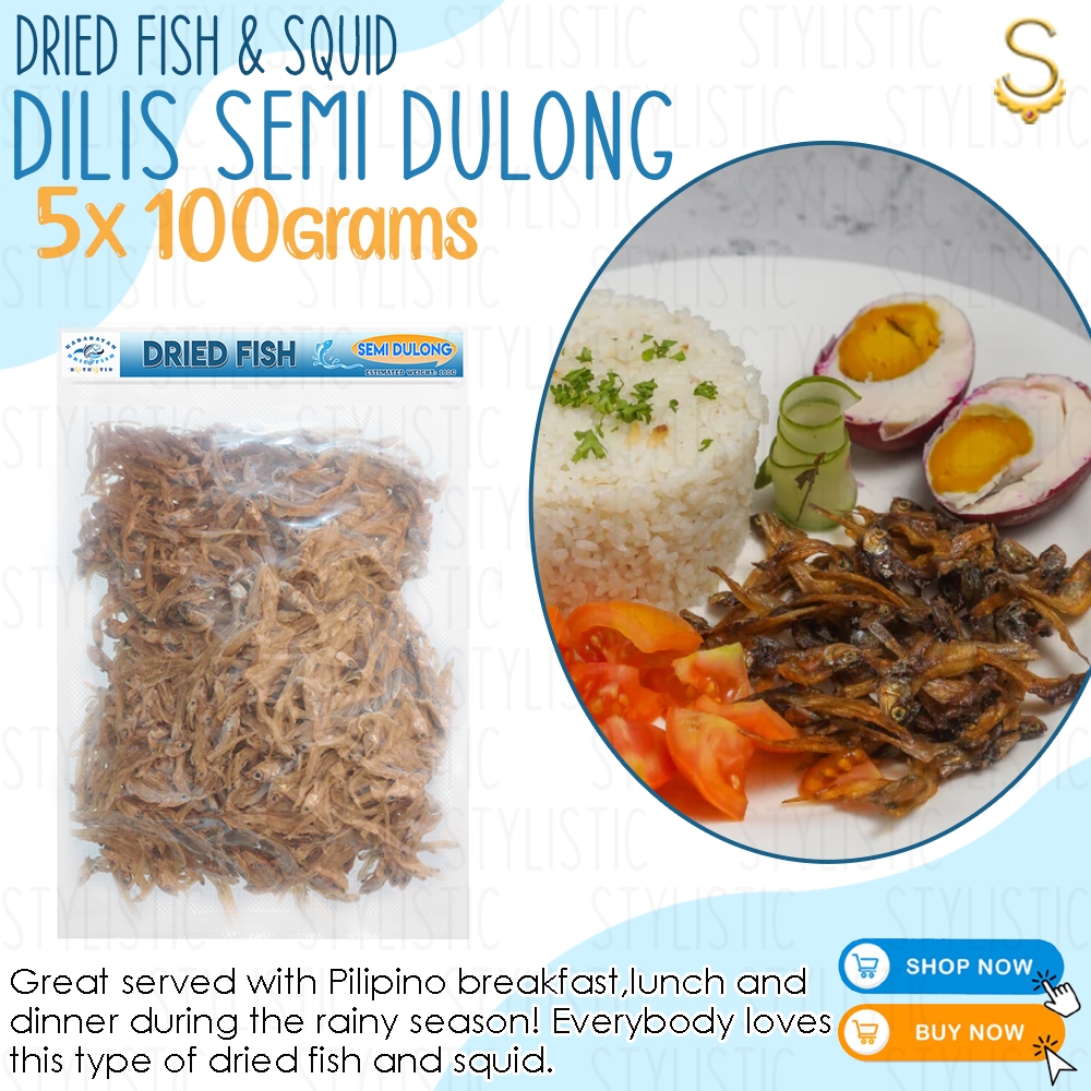 Dried Fish SEMI DULONG Small Anchovies Maliliit na Dilis ( 500g/1KG ...