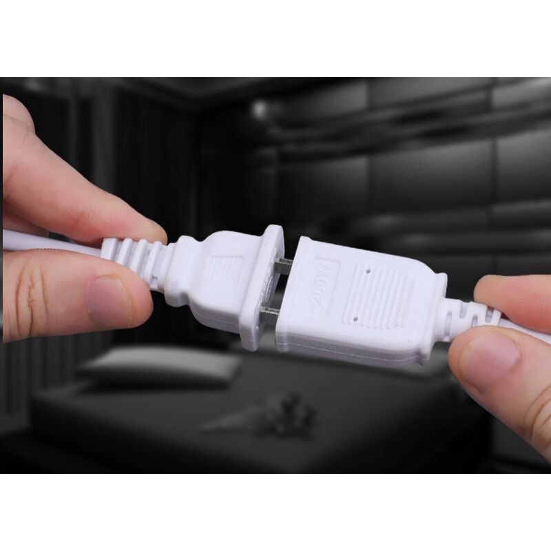 1in1shop-Power Cord Extension 2 Pin Dual Portable Extension Cord /5M ...