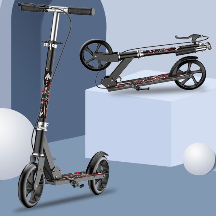 Scooter Adult/Child Adjustable Height Bearing 150kg Aluminum Alloy ...